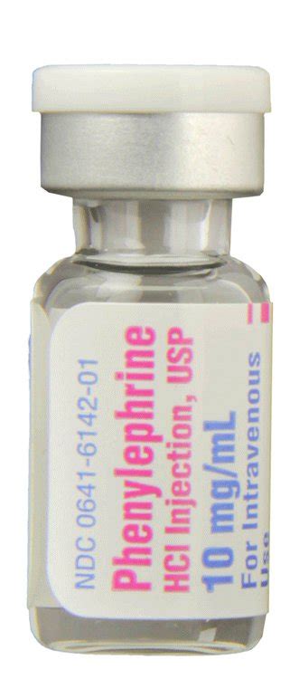 Phenylephrine Hci Injection 10mgml 1ml Vial Hikma Wall Medical