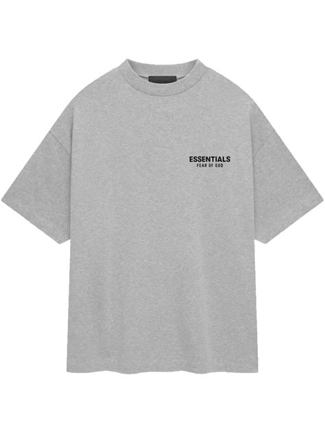 Fear Of God Essentials Jersey Crew Neck T Shirt Grey Farfetch