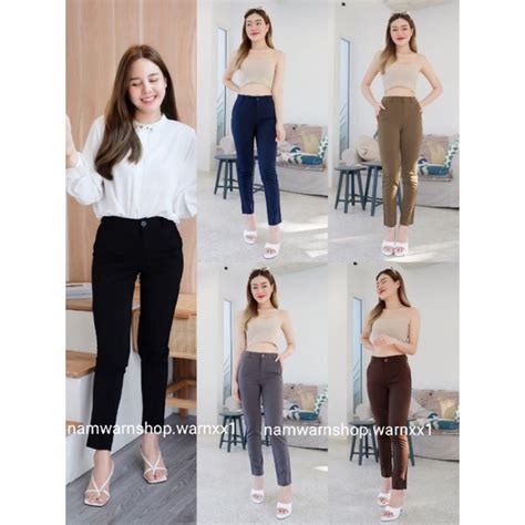 กางเกงใส่ทำงาน ขากระบอกเล็ก ซิปหน้า ผ้านาโน ไซส์s 44️ส่งของทุกวัน Namwarnnnn Thaipick