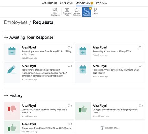 Employee Requests Brightpay Documentation