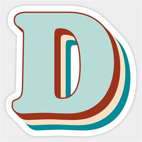 Letter D Vintage Retro Monogram Initial Name Font Typography 70s 80s By Retrots Monogram