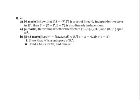 Solved Q 2 A 6 Marks Show That If S X Y Is A Set Of Chegg Com