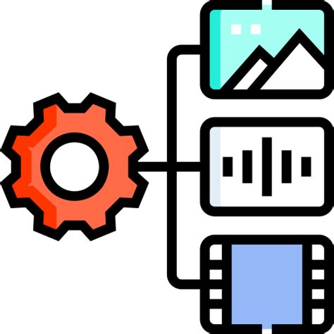 Digital Asset Management Detailed Straight Lineal Color Icon Freepik