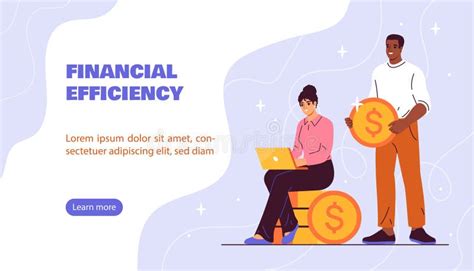 Financial Efficiency Vector Poster Stock Vector Illustration Of Help