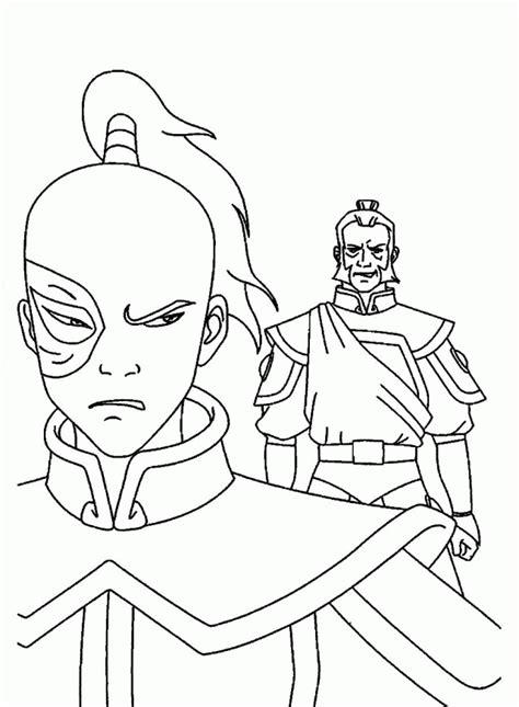Avatar Anime Coloring Pages