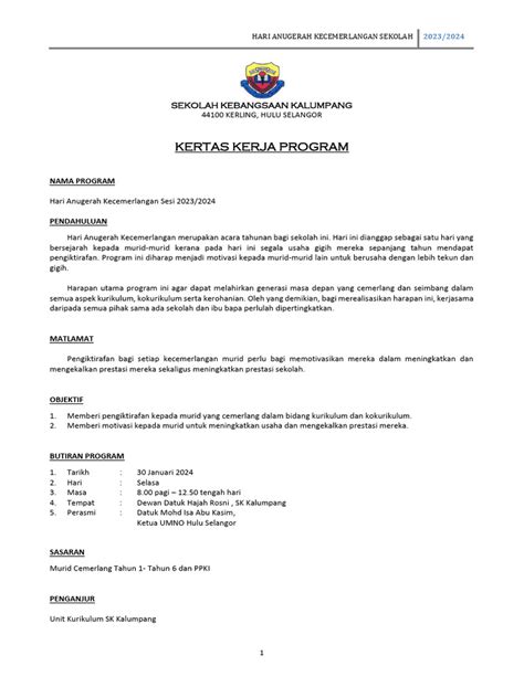 Kertas Kerja Hari Hak 2023 2024 Laters Pdf