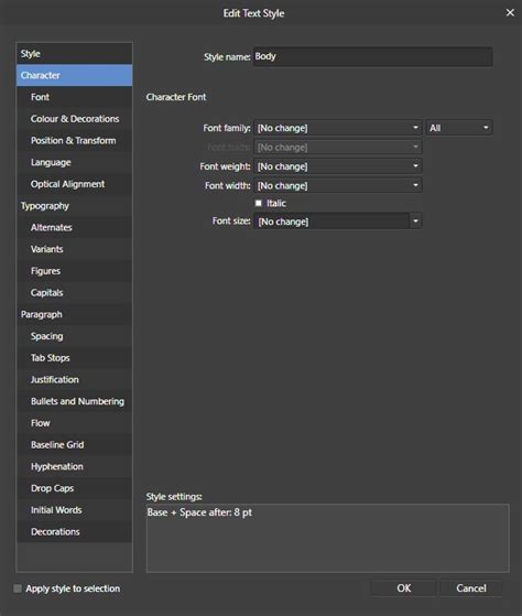 Text Styles Not Taking Effect In Affinity Publisher Pre V Archive Of Desktop Questions MacOS