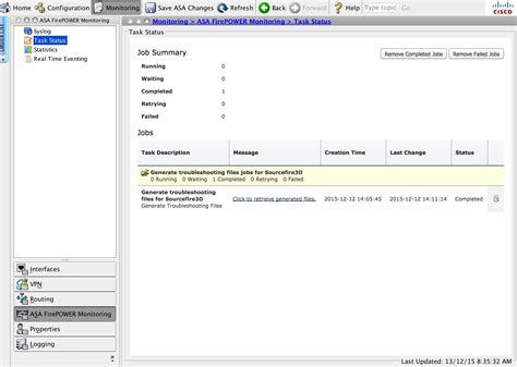ASA FirePOWER Module SFR Troubleshoot File Generation Procedures Using ASDM On Box Management