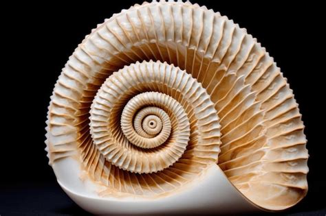 premium ai image spiral seashell showcasing fibonacci sequence