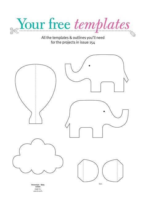 Printable Stuffed Elephant Pattern Template Pattern Making Tips