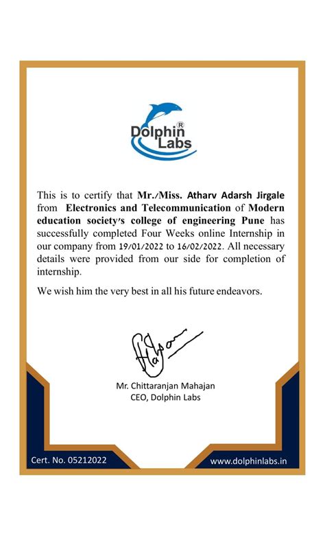 Internship Embeddedsystems Dolphinlabs Atharv Jirgale