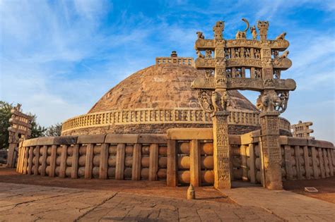 Great Stupa Sanchi Madhya Pradesh India Stock Image Image Of