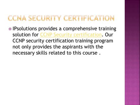 PPT Ccna Security Certification PowerPoint Presentation Free Download ID