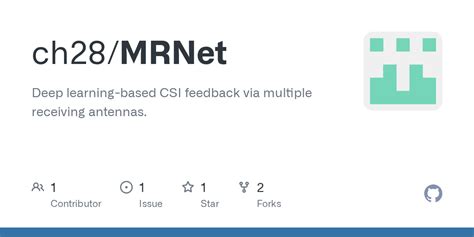 Github Ch28mrnet Deep Learning Based Csi Feedback Via Multiple Receiving Antennas