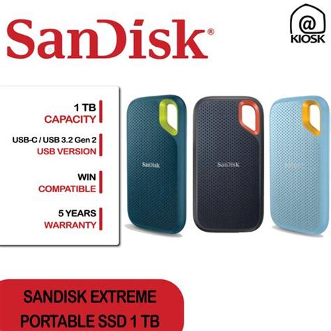 Promo Sandisk External Ssd Tb Extreme Portable Ssd Up To Mb S Black Cicil X