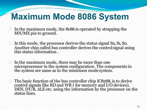 minimum and maximum modes of microprocessor 8086 pdf