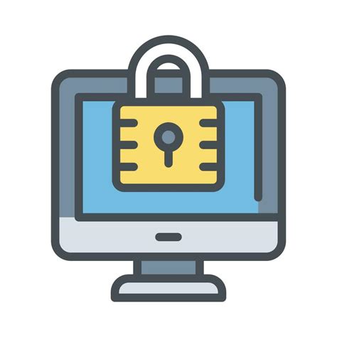 Padlock With Monitor Showing Concept Vector Of Secure System 30745548 Vector Art At Vecteezy