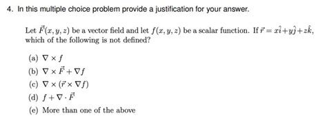 Solved In This Multiple Choice Problem Provide A Chegg Com