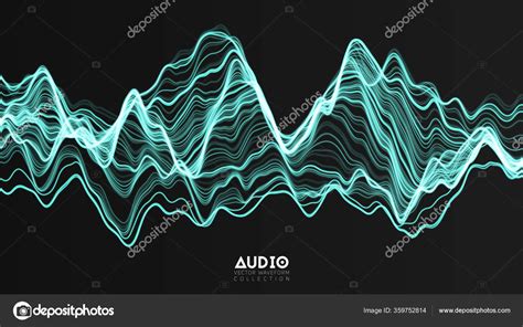 Vector Echo Audio Wavefrom Spectrum Abstract Music Waves Oscillation Graph Stock Vector Image By