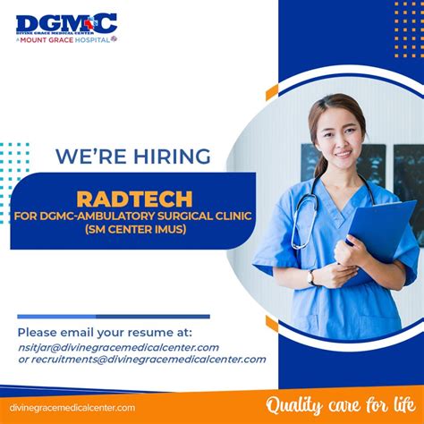 Dgmc Is Hiring Divine Grace Medical Center Dgmc Hospital General