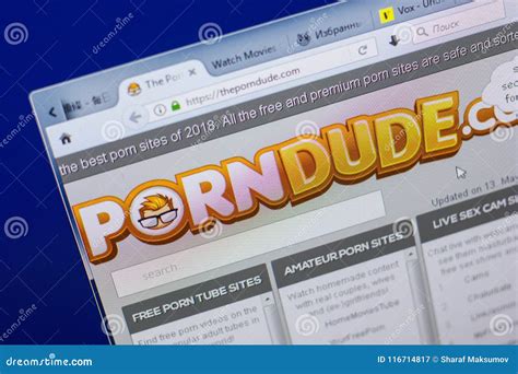 Ryazan Russia May 13 2018 Theporndude Website On The Display Of Pc
