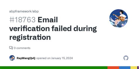 Email Verification Failed During Registration · Issue 18763 · Abpframeworkabp · Github