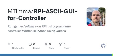 Github Mtimmarpi Ascii Gui For Controller Run Gamessoftware On Rpi