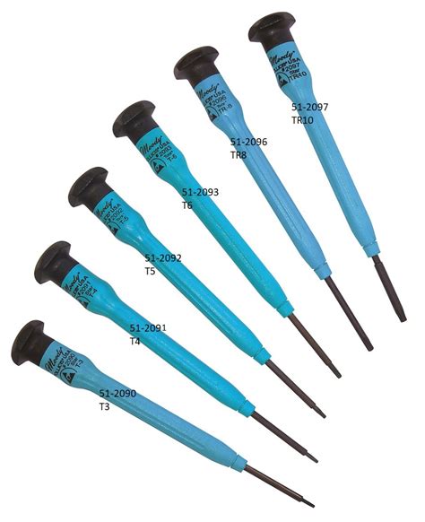 58 0384 6pc Fixed Esd Safe Torx Set