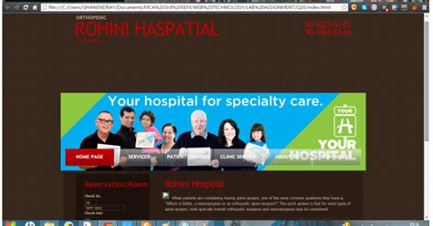 Hospital Website Design Html Code Free Code Sample Project