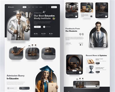 Eduodim Educational Landing Page Uiux Design Behance