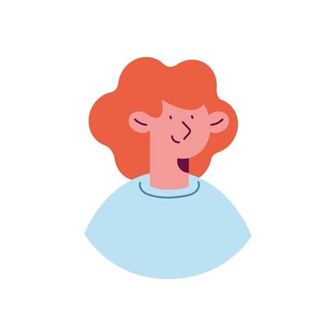 Perfil De Mujer Joven Pelirroja Vector Gratis