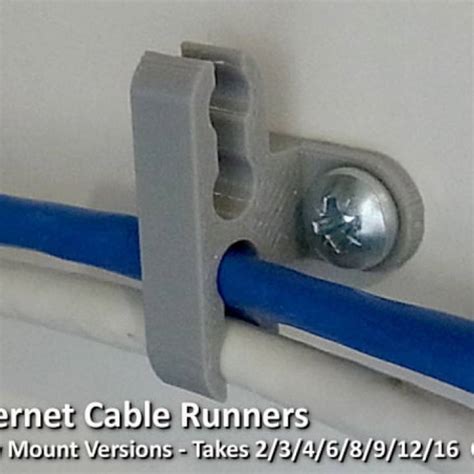 3d Printable Ethernet Cable Runners Screw Mount Type By Muzz64
