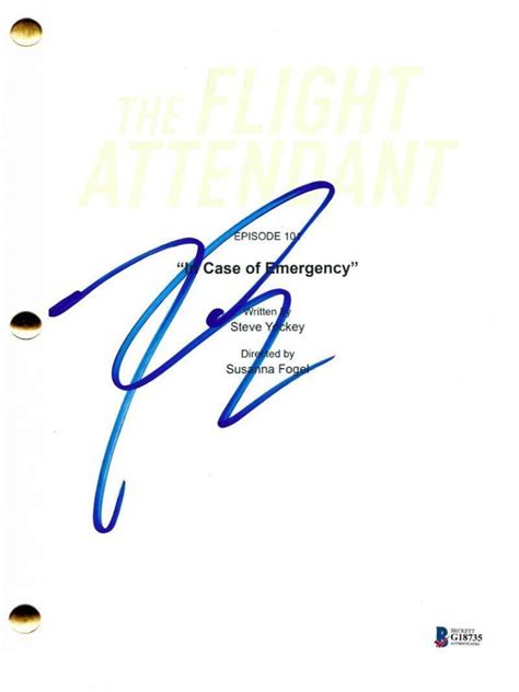 Kaley Cuoco Signed The Flight Attendant Pilot Script Authentic