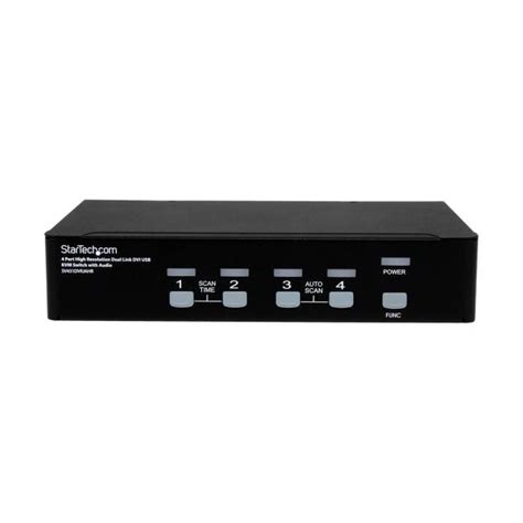 StarTech 4 Port USB DVI Dual Link KVM Switch With Audio