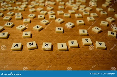 Letras De La Ansiedad Foto De Archivo Imagen De Mental 99803364