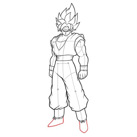 Learn How To Draw Goku In SSGSS From Dragon Ball FighterZ