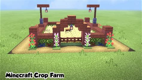 Minecraft Easy And Beautiful Crop Farm Tutorial Minecraft Crop Farm