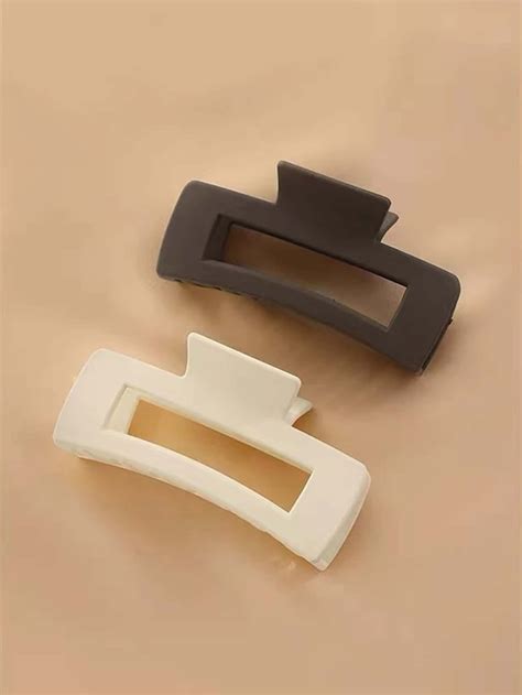 2 Piezas Pinza De Pelo Grande Minimalista De Moda Acessórios Femininos Cabelo Piranhas De
