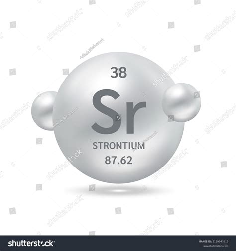 Strontium Molecule Models Silver Chemical Formulas Stock Vector Royalty Free 2169943515