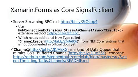 Xamarin Form Using Aspnet Core Signalr Client Ppt