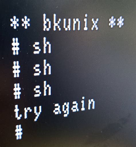 Electronika Bk What Does Try Again Mean In Unix V6