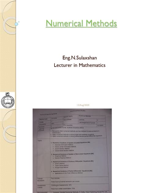Gaussian Elimination Method Pdf System Of Linear Equations Matrix Mathematics