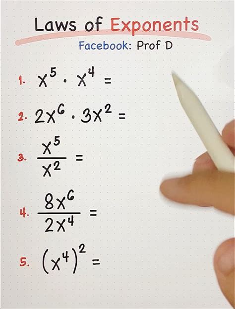 Basic Math Review Laws Of Exponents Basic Math Review Laws Of