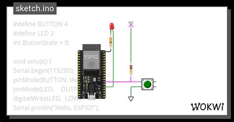 Lab GPIO Digital Inputs Led D PushButton D Ino Wokwi ESP STM Arduino Simulator