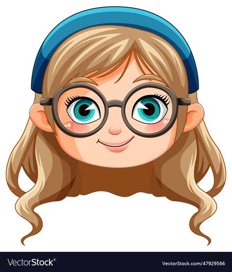 Cute Nerd Girl Cartoon