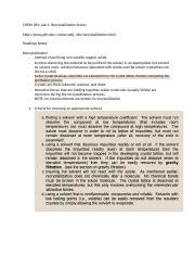 CHEM 281 Lab 1 Recrystallization Notes Docx CHEM 281 Lab 1