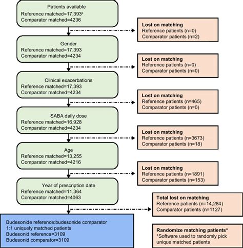 patient matching flow chart for patients whose records were included in