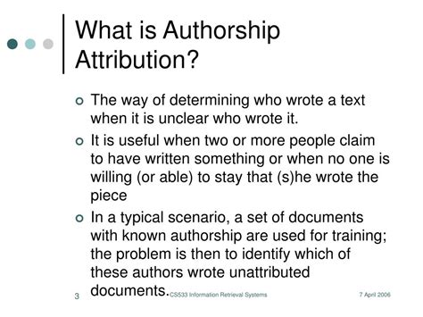 Ppt Authorship Attribution Powerpoint Presentation Free Download