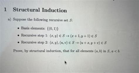 Solved Structural Induction A Suppose The Following