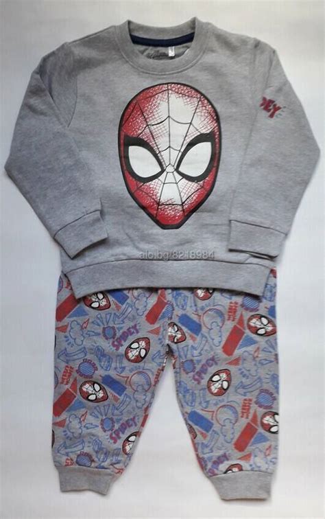 Комплект за момче Спайдърмен Спортни Момченце 3 4 години до 104 см Сив Бебешки и дет